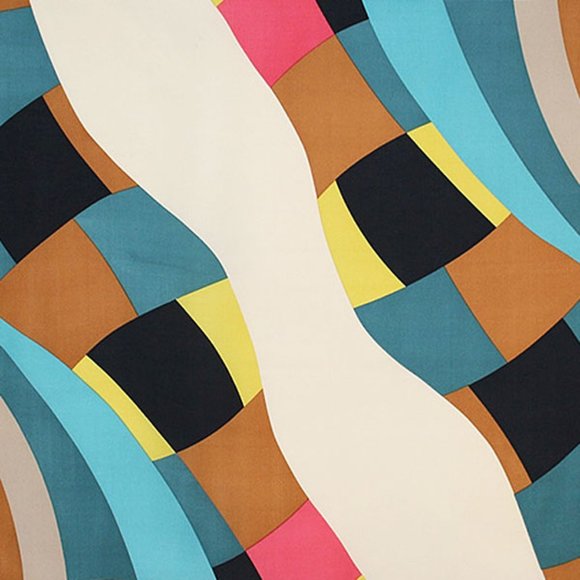 Accessories | Tigerstars Multi Color Blue Modern Art Square Scarf ...